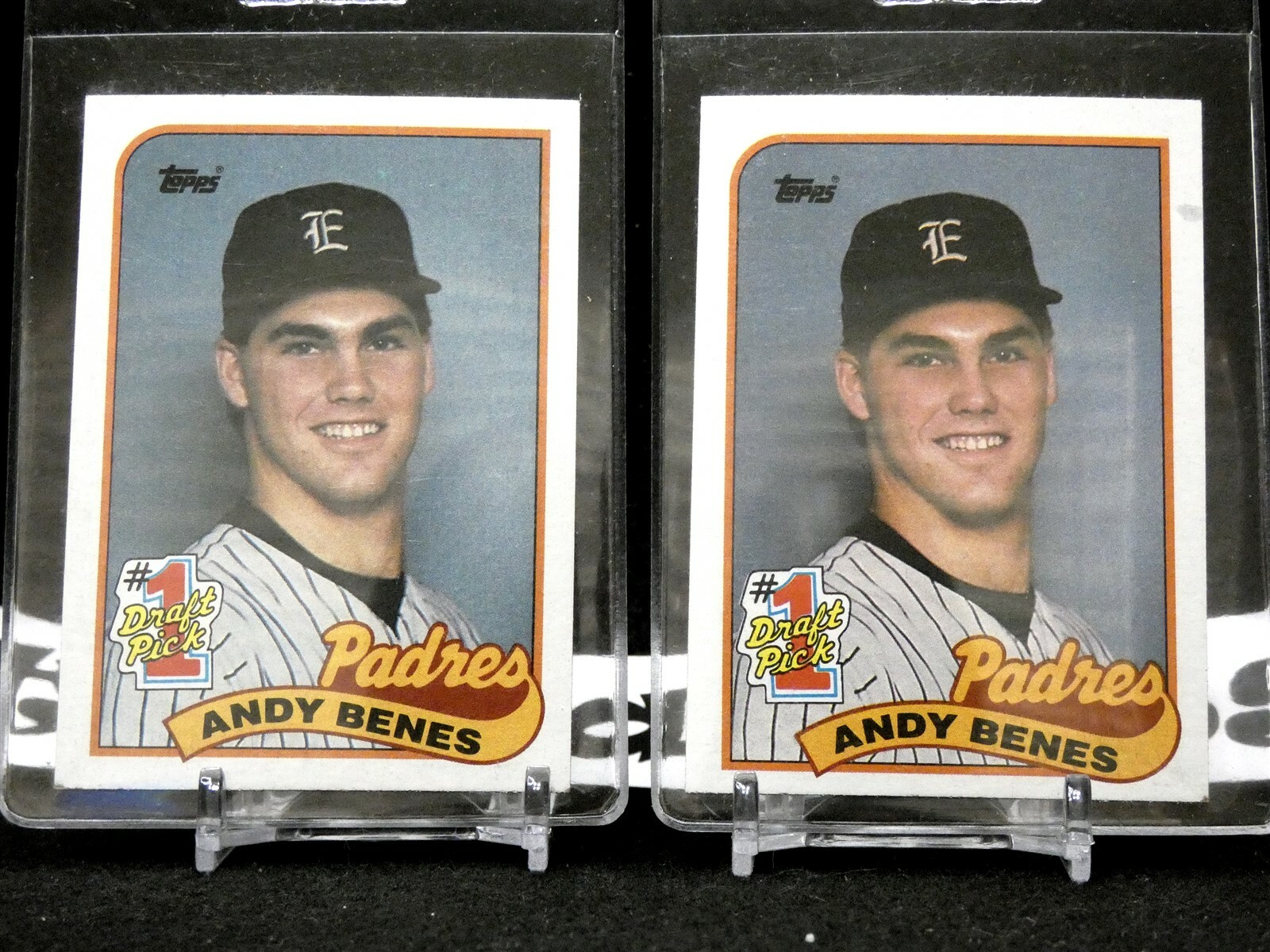 Two (2) 1989 Topps Andy Benes Rookie Baseball Cards #437 San Diego ...