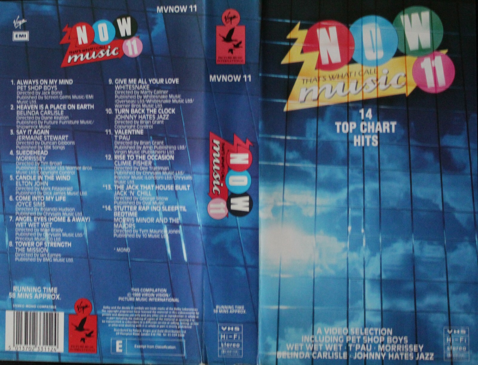 NOW THAT'S WHAT I CALL MUSIC 11 TOP CHART HITS VHS PAL RARE VIDEO LIKE ...