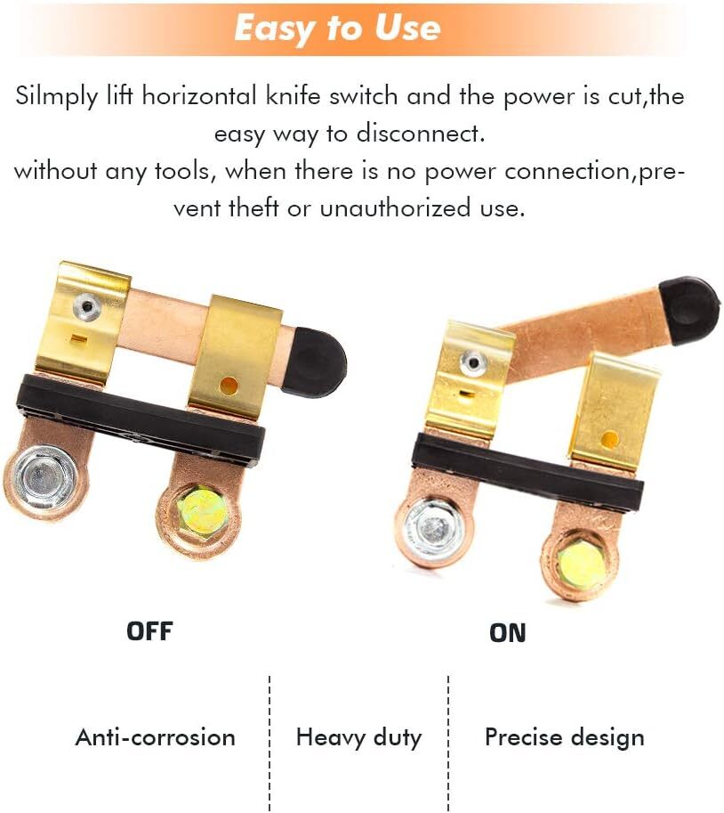 Auto Battery Disconnect Switch Blade Side Post Terminal Car Shut Cut ...