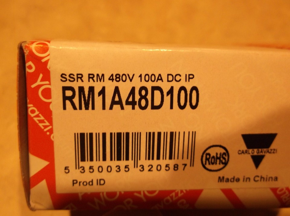 CARLO GAVAZZI RM1A48D100 SSR PANEL MOUNT 4-32VDC 100A, 20 HP | eBay