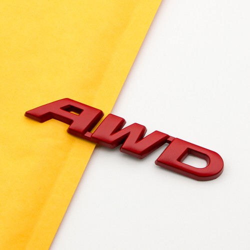 3Pcs Red Metal Small AWD Emblem Off Road 4WD Logo All Wheel Drive Badge ...