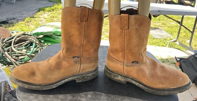 Justin 10” Round-up Men’s Brown Steel Toe Work Boots Size 13 B Style ...