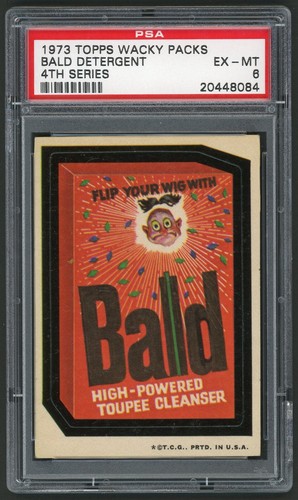 1973 Topps Wacky Packages Sticker Bald Detergent 4th Series PSA 6 | eBay