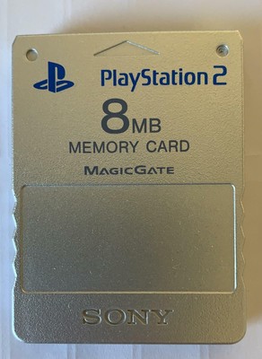 PS2 memory card original Sony MagicGate Silver SCPH - 10020 8 MB Memory ...