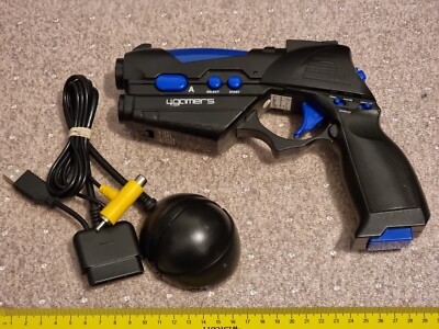 SONY PLAYSTATION 1 2 PS2 WIRELESS ARCADE LIGHT GUN PISTOL BLASTER G-Con ...