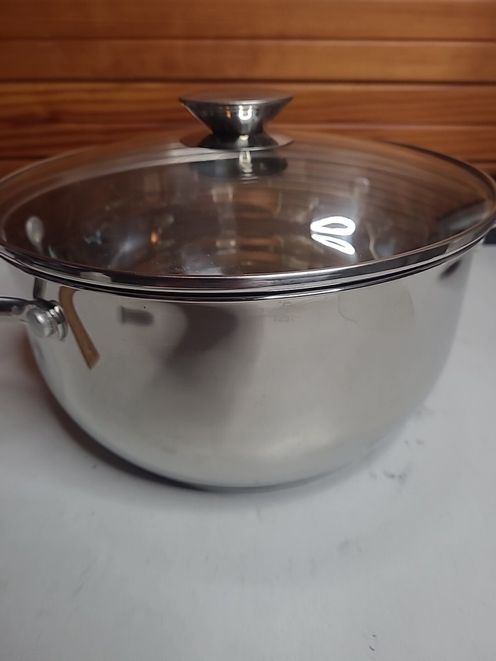 Wolfgang Puck 5 Qt 18-10 Stainless Steel Stock Pot Dutch French Oven W ...