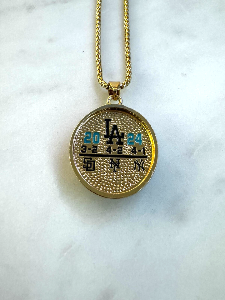 LA Dodgers Necklace - 2024 World Series Champions - 27" Chain - MLB ...