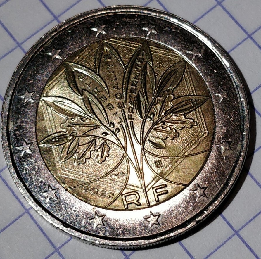 Pièce 2 euros rare - France 2022 RF LIBERTE EGALITE FRATERNITE. | eBay