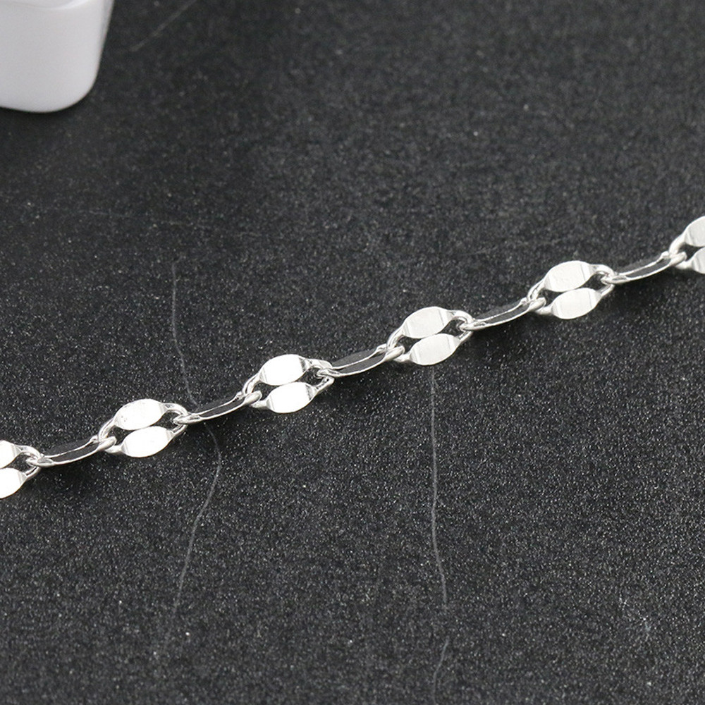 Real 925 Sterling Silver Necklace Lips Chain 14-26 Inch Stamped Italy ...