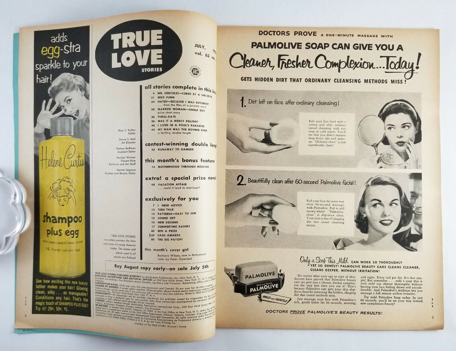 True Love Stories Magazine July 1955 Vacation Affair She Devil Wild ...
