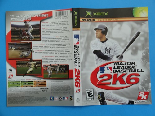 XBOX MAJOR LEAGUE BASEBALL 2K6 ORIGINAL COVER ART **NO GAME DISC** | eBay