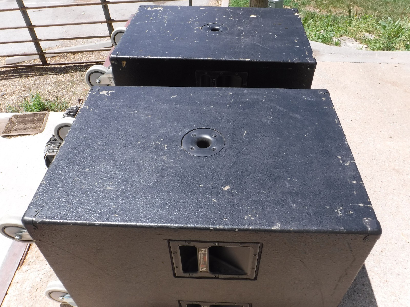 2-Electro-Voice SB180 subwoofers. EVX 180B 1K 18" DRIVERS. 4 - Wheels ...