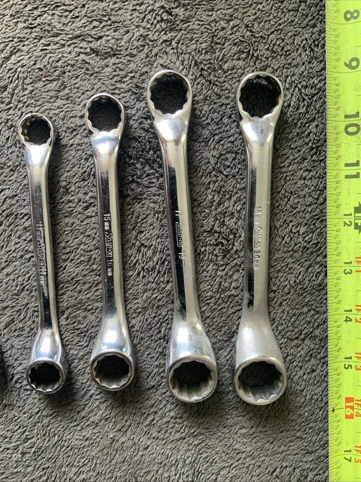 Snap On Stubby Box End Wrench Set, Metric, 8c…6 Up To 20…..see Pics….l ...