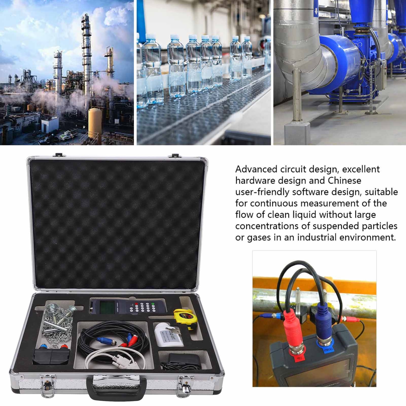 TDS-100H Handheld Digital Ultrasonic MTester Flowm US 100-240V ESA MLD ...