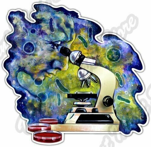 Science Microscope PHD Scientist Car Bumper Window Vinyl Sticker Decal ...