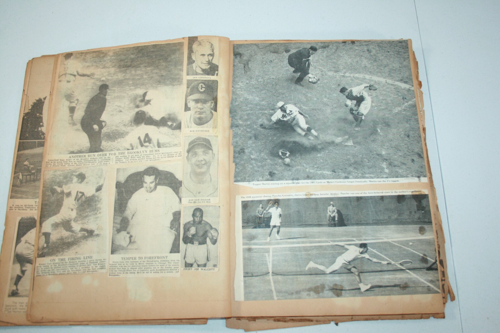 Vintage 1930's - 50s Baseball Football Boxing Scrapbook Robinson ...