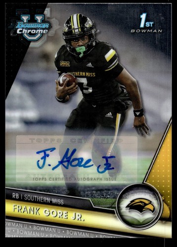 FRANK GORE JR. 2023 Bowman Chrome University 1st Bowman AUTO Autograph ...