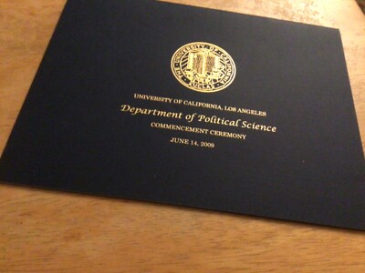 mint condition 2009 UCLA political science graduation program | eBay