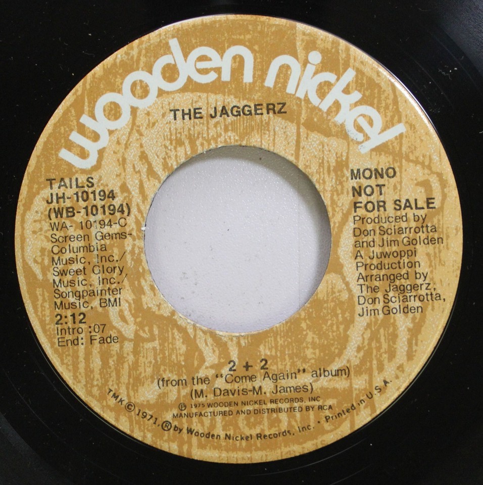 Soul 45 The Jaggerz - 2 + 2 / 2 + 2 On Wooden Nickey | eBay