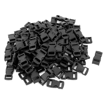 100 Pcs 10mm Webbing Straps Plastic Clasp Side Quick Release Buckle ...