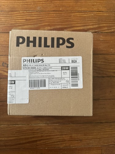 (BOX OF 10) Philips PL-C 26W/835/2P/ALTO Compact Fluorescent Lamps ...