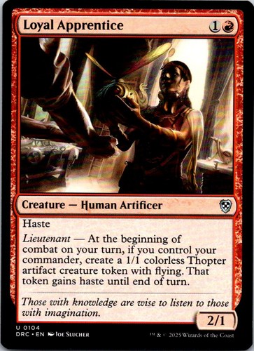 Loyal Apprentice 104 U Commander: Aetherdrift Near Mint | eBay