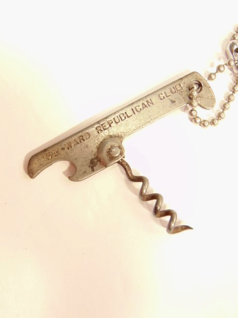 old 5th Ward Republican Club, Steelton, PA bottle opener / cork screw ...