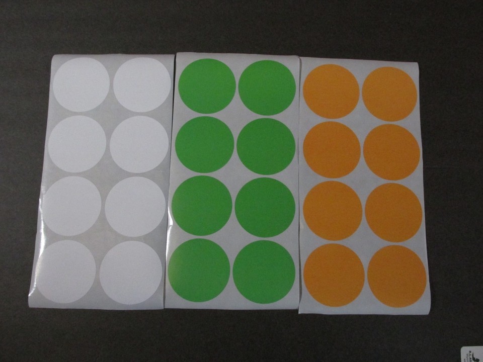 Color Poka Dots 2 in (50 mm) Round Vinyl Stickers 56 total 7 colors | eBay