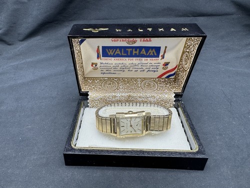 Vintage Waltham 10k gold filled Men's Centennial Year Watch w/ Original ...