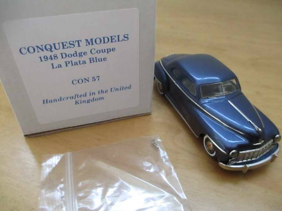 Conquest Models, CON 57, 1948 Dodge Coupe, blue poly, , 1:43, MB, hard ...