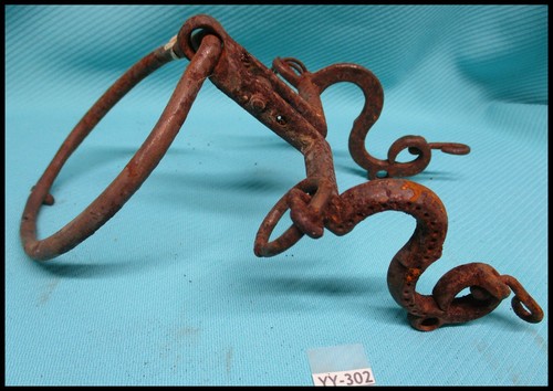 Antique Mexican Ring Big Bit late 1800's with Rein Chains High Port ...