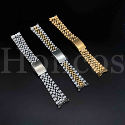 20mm Oyster Stainless Steel Watch Bracelet Band Date Fits for Rolex ...