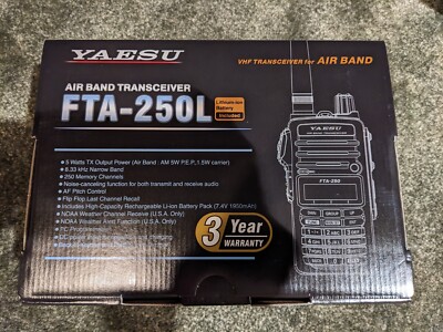 Yaesu FTA-250L Handheld VHF Airband Transceiver (Comm only) | eBay