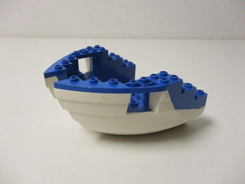 ( L2/8 ) Lego Ship Hull White Blue 6280 6285 6268 6271 | eBay Australia