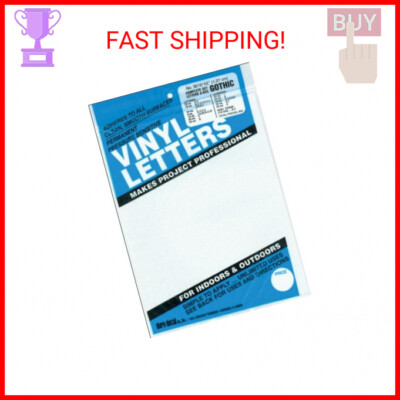 Duro Decal Permanent Adhesive Vinyl Letters & Numbers: 1/2" Gothic ...