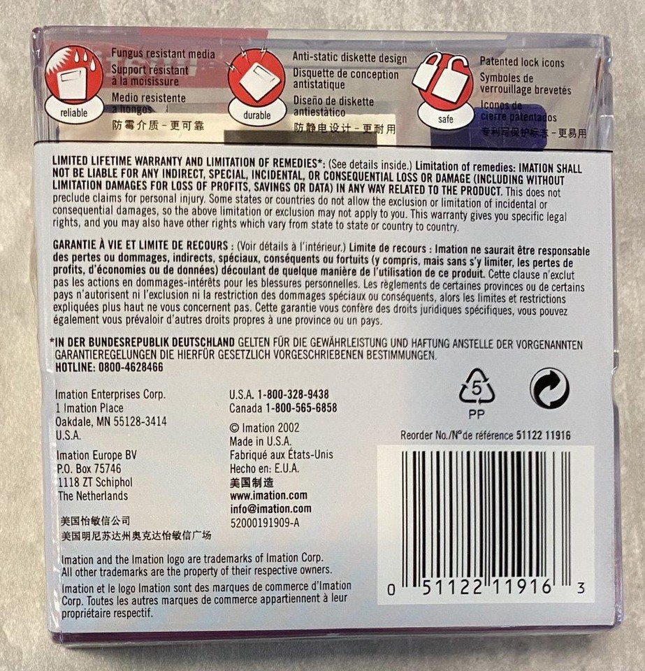 SEALED Imation NEON 3M 10 Diskettes 2HD High Density 3.5 inch | eBay