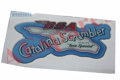 Gas Petrol Fuel Tank Top Sticker Decal BSA Goldstar Catalina Scrambler ...