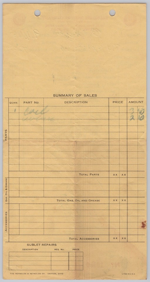 1945 Saunders Motors Company Atlantic City New Jersey Oldsmobile ...