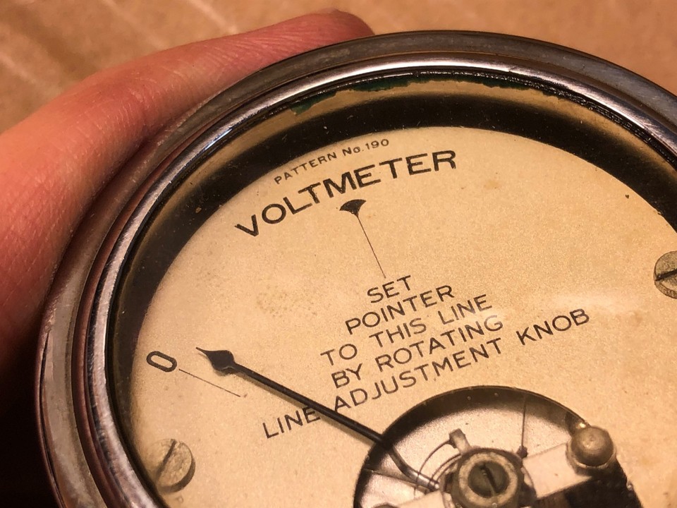 Antique Jewell Volts Meter Pattern No 190 Rat Rod Gauge very old 1920s ...