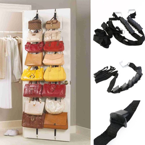 2Pc Hanging Handbag Organiser Shelf Bag Storage Holder Wardrobe Closet ...