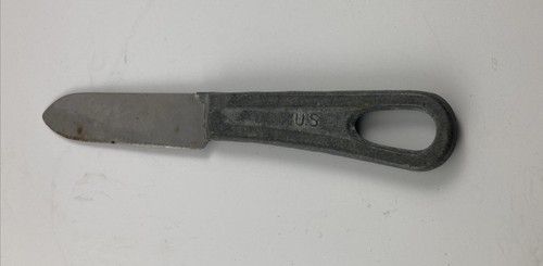 Vintage US Military Mess Kit Meat Stainless Knife Aluminum Handle ...