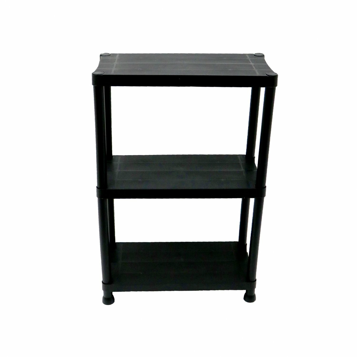 NEW! 3 Tier Black Plastic Heavy Duty Shelving Racking Storage Unit ...