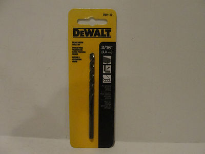 DEWALT DW1112 3/16" Black Oxide Split Point Drill Bit | eBay