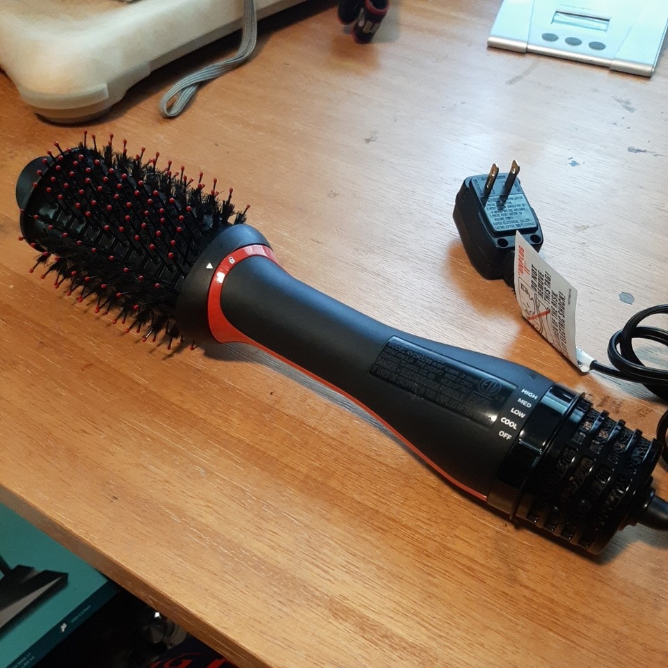 REVLON ONE STEP VOLUMIZER PLUS HAIR DRYER AND STYLER, BLACK/RED ...