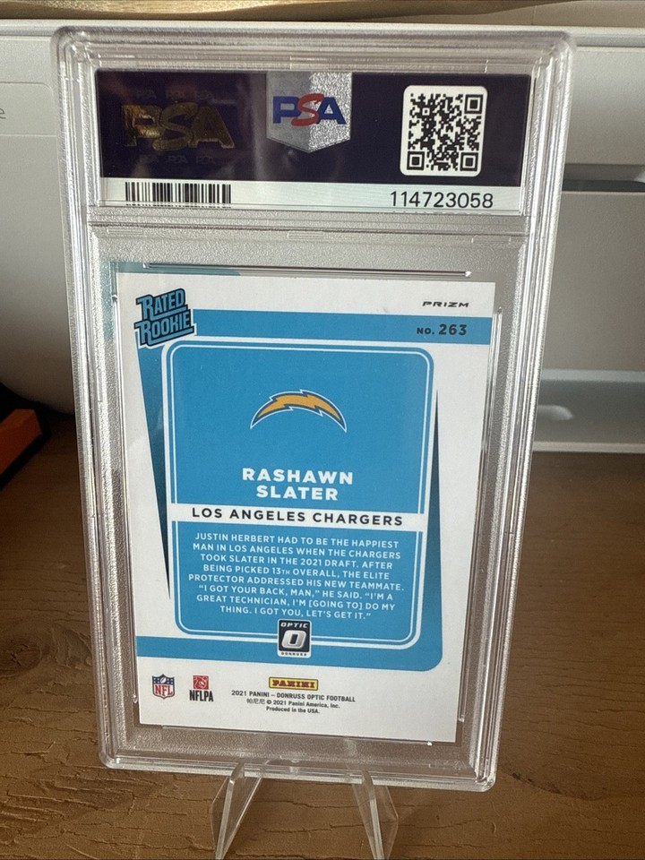 2021 Panini Donruss Optic Rashawn Slater #263 Rated Rookie Red Mojo ...
