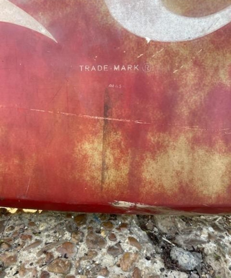 COCA COLA SIGN FISHTAIL COKE ADVERTISING AM65 ORIGINAL Circa 1960s SIGN ...