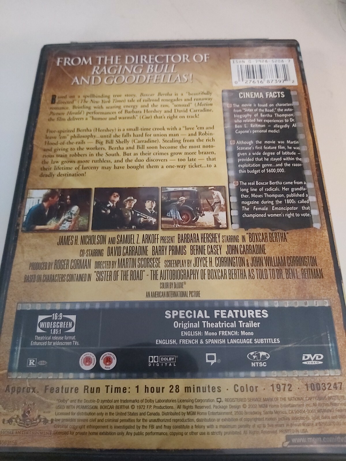 Boxcar Bertha (DVD, 2004) ntsc dvd | eBay