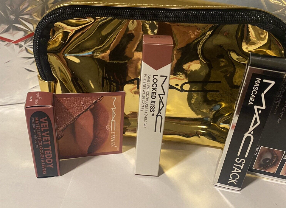 MAC Makeup Bag w/ Velvet Teddy $16 ~ MACstack Mascara $16 ~ Locked Kiss ...