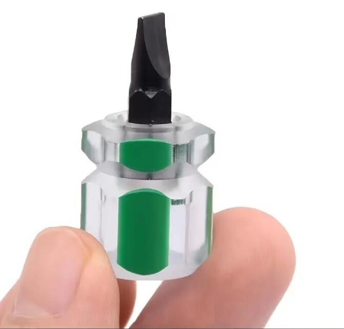 Mini Ultra Short Stubby Screwdriver Set 2 Pieces 1 Phillips, 1 Flat | eBay