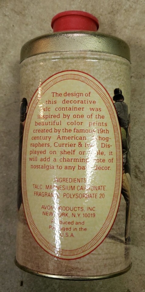 AVON * Ariane Perfumed Talc * Lady Skater Tin Can * 3.75 oz * Vintage ...